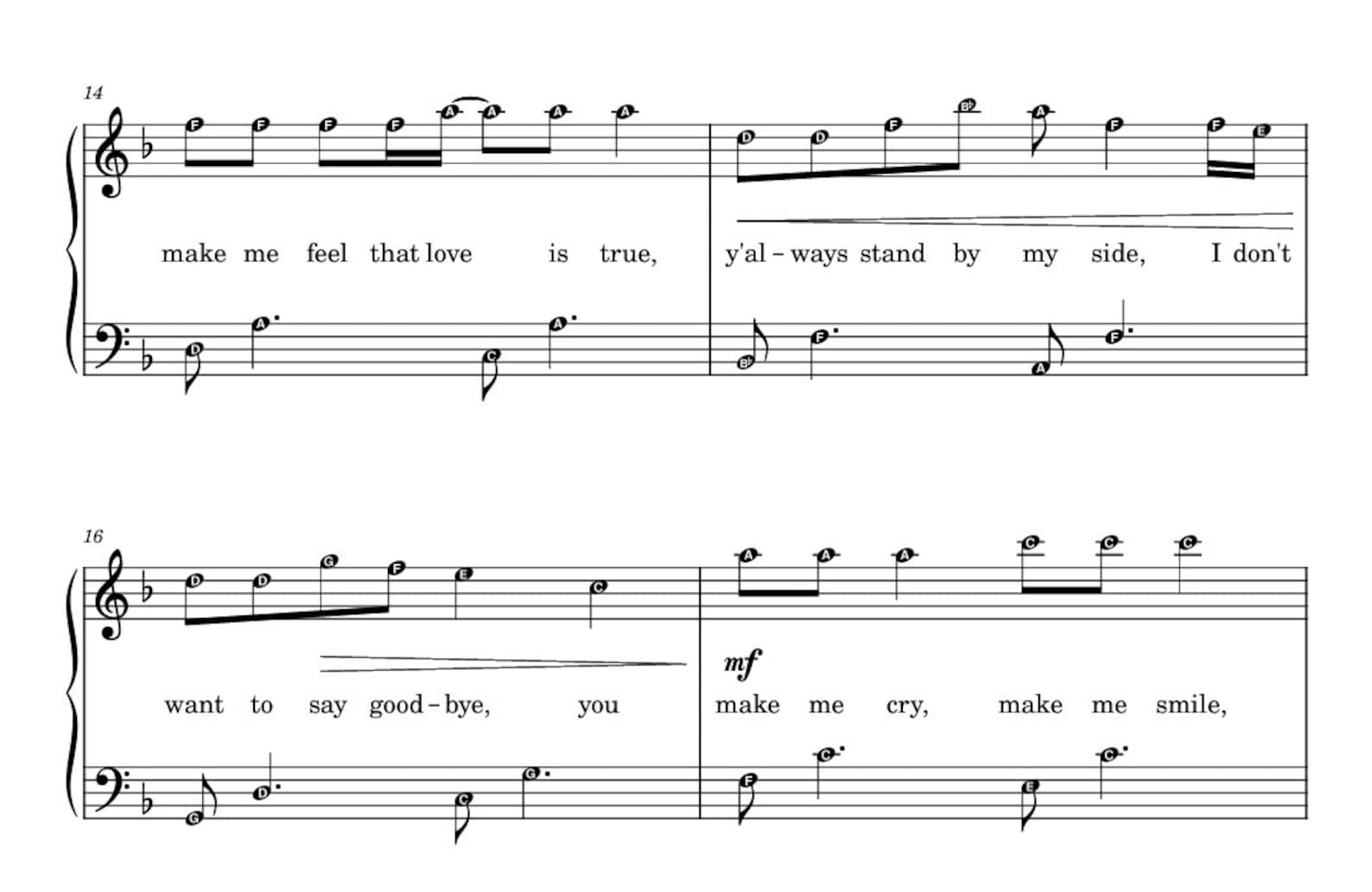 A Little Love - Fiona Fung | Piano Sheet Music Score Grade 1 Easy Piano ...