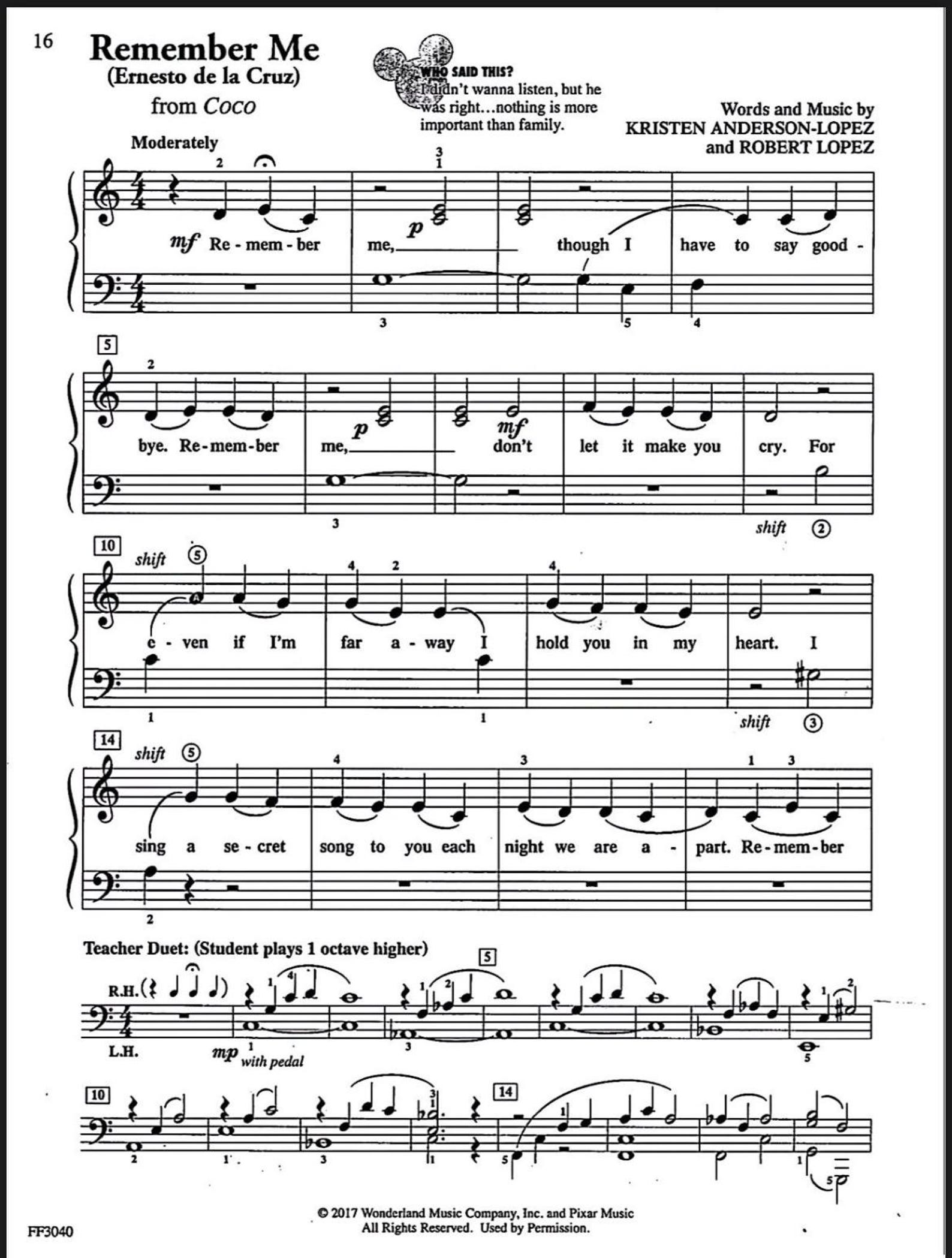 Remember. Me. COCO. | Piano PDF Beginner + Grade 3 + Free Bundle - Etsy