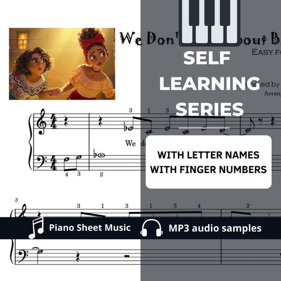 We Dont Talk Abt Bruno Easy Piano Sheet Music for Self - Etsy