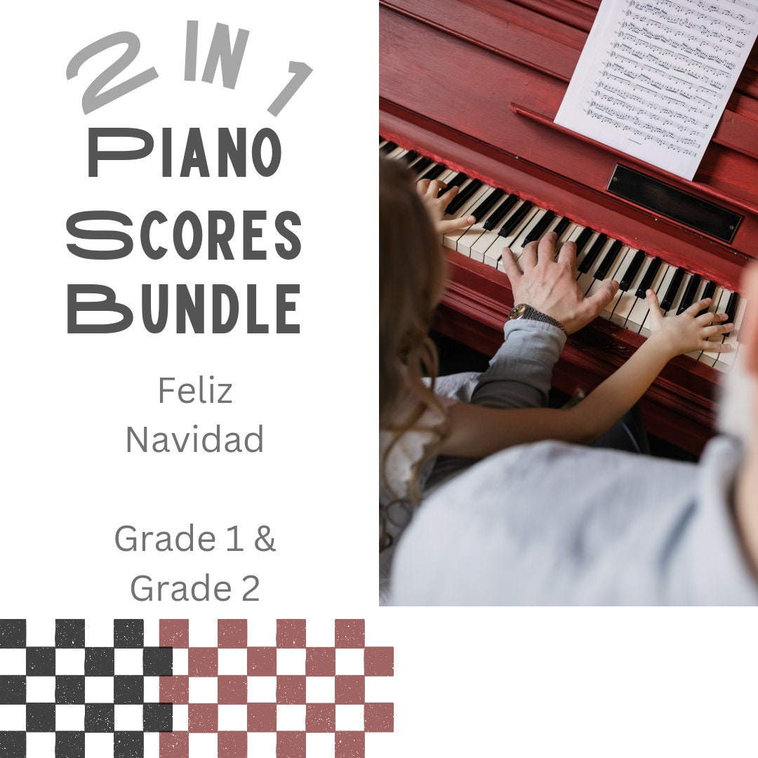 Feliz Navidad Piano Sheet Music: Easy Christmas Song (PDF) - Etsy