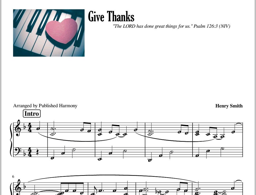 Give Thanks ~ Easy Grade 2 Piano Sheet Music Score Self Learning Series ...