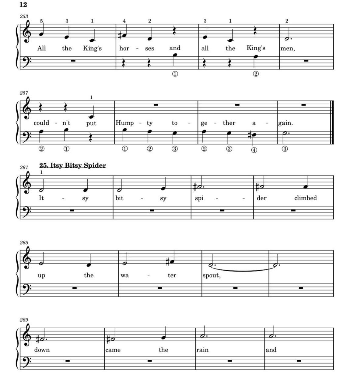 28 Kids Songs Piano Sheet Music Bundle: Nursery Rhymes PDF MP3 - Etsy