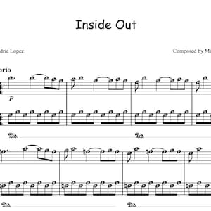 Piano Sheet Music | INSIDE OUT Theme | Easy Piano for Kids - Etsy