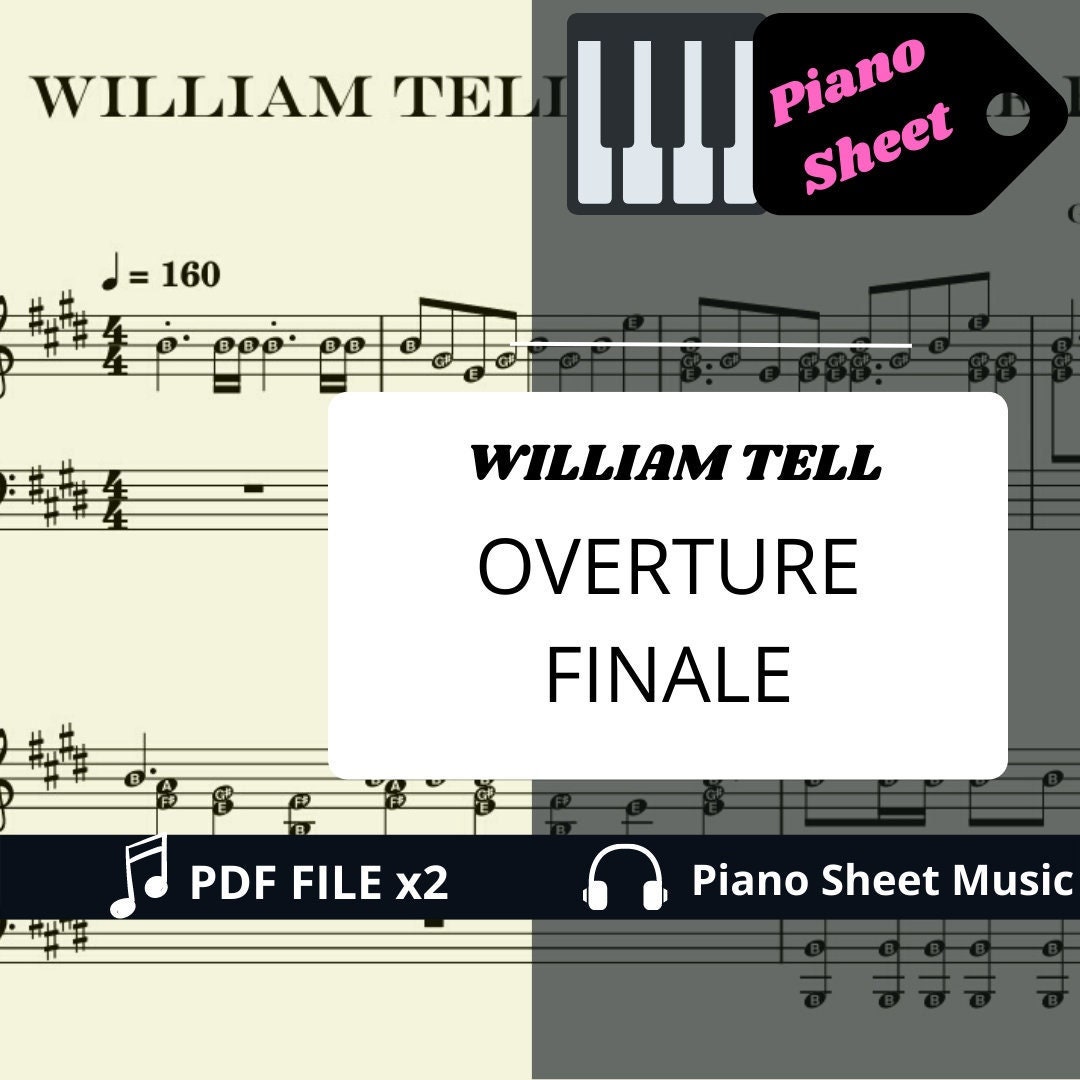 William Tell Overture Finale | Self Learning Series Piano Sheet Music ...