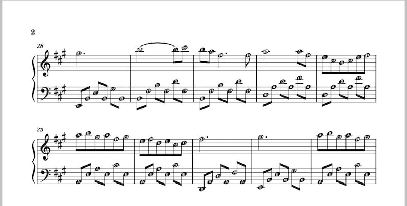 AGA NAGA | Piano Music Sheet Easy With Note Names Mp3 - Etsy