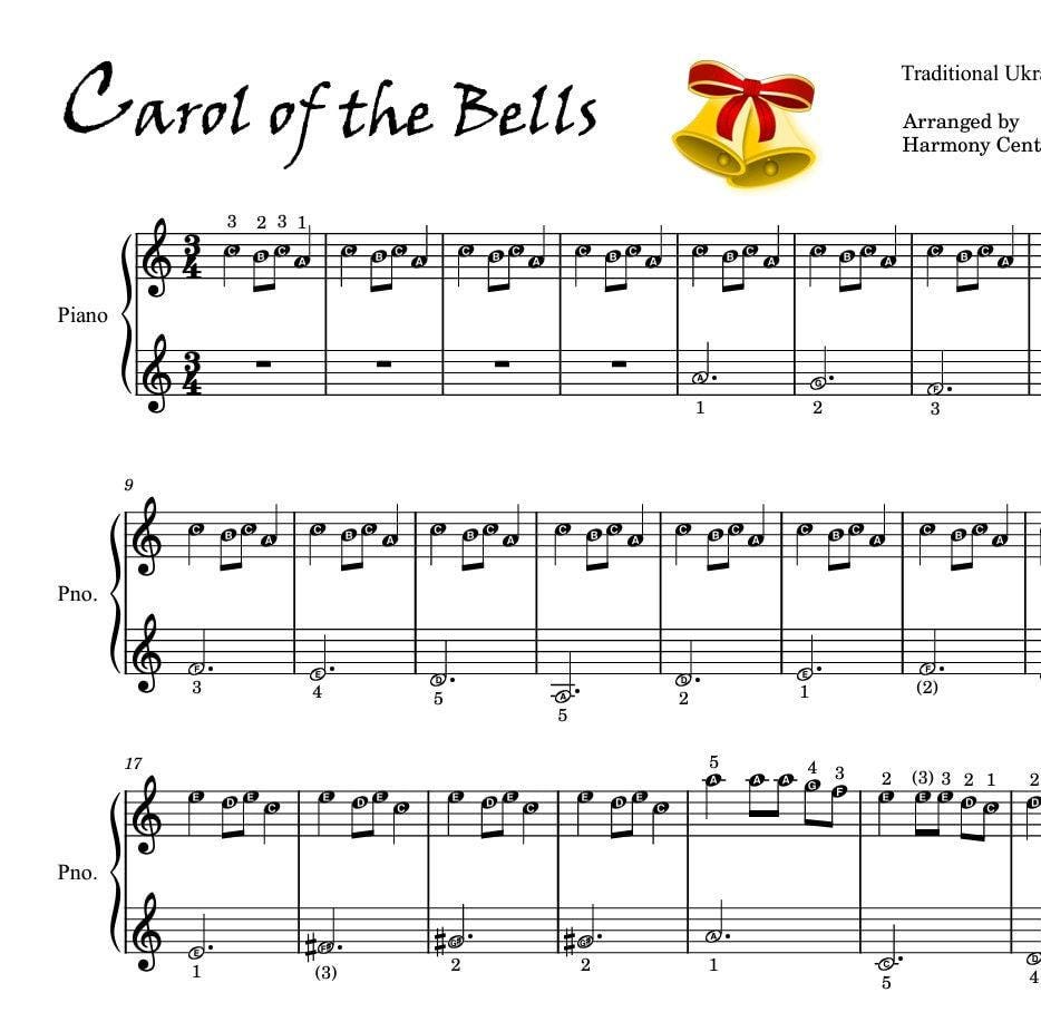 Carol of the Bells | G1 & G4 Piano Bundle | Christmas Piano for ...