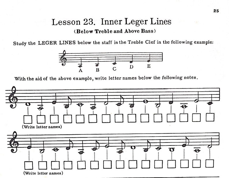 Music Note Names Worksheets | 30 Sheets for Theory Lessons PDF VERY ...