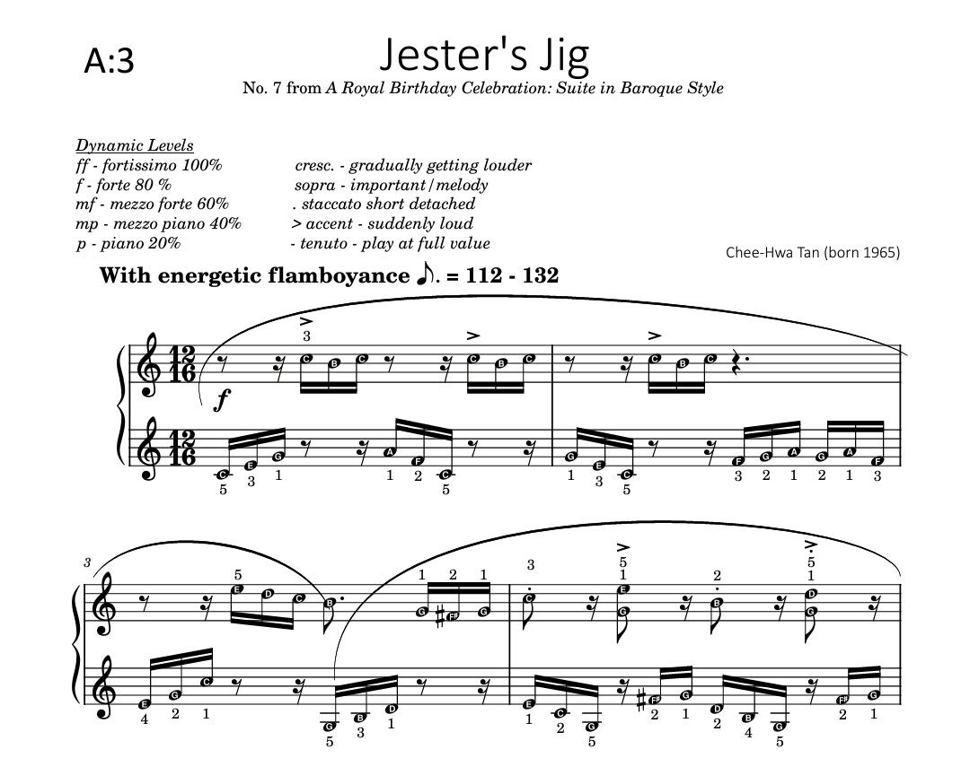 Jester's Jig by Chee-hwa Tan Self Learning Series Piano Exam Piece ...