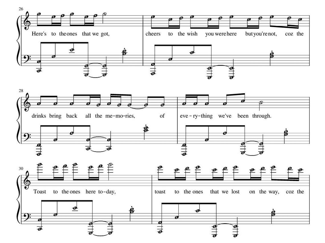 Memories Maroon 5 BUNDLE Piano Sheet Music for Grade 1 & Grade 5 - Etsy