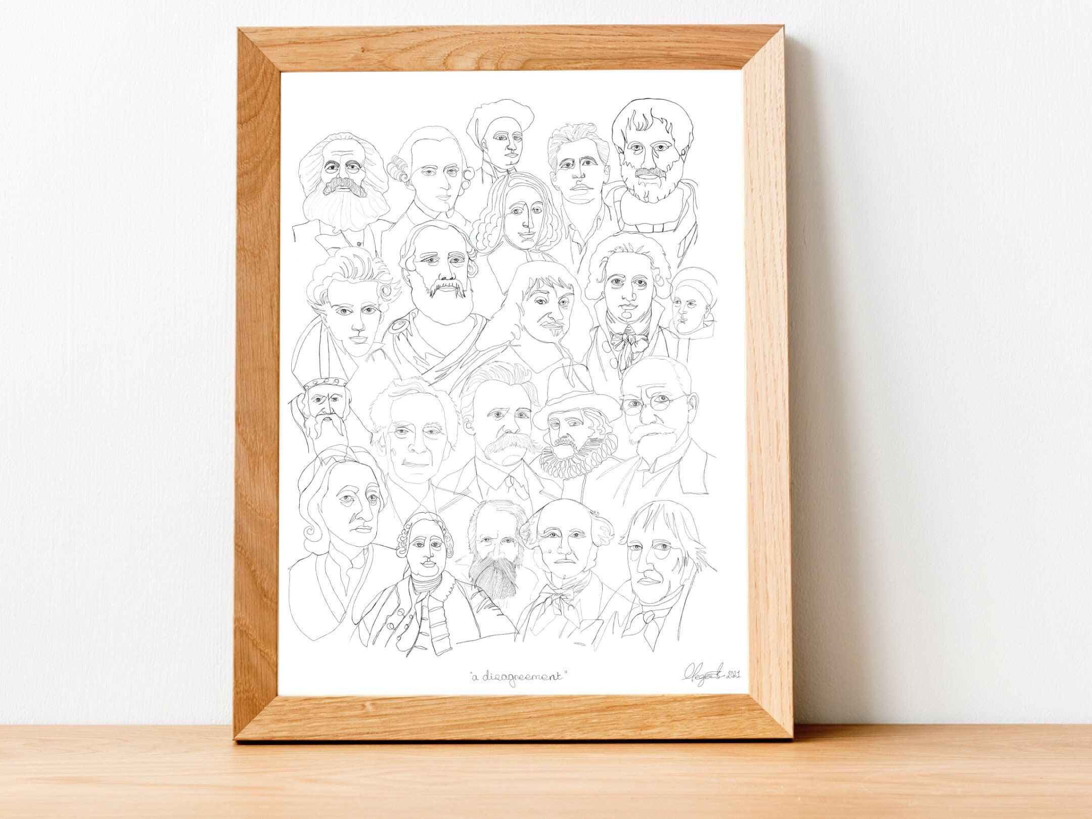 A Group of Philosophers Illustration Print - Etsy