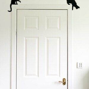 Cat Lovers Gift Door Frame Decor Black Cat Sticker Crazy Cat - Etsy