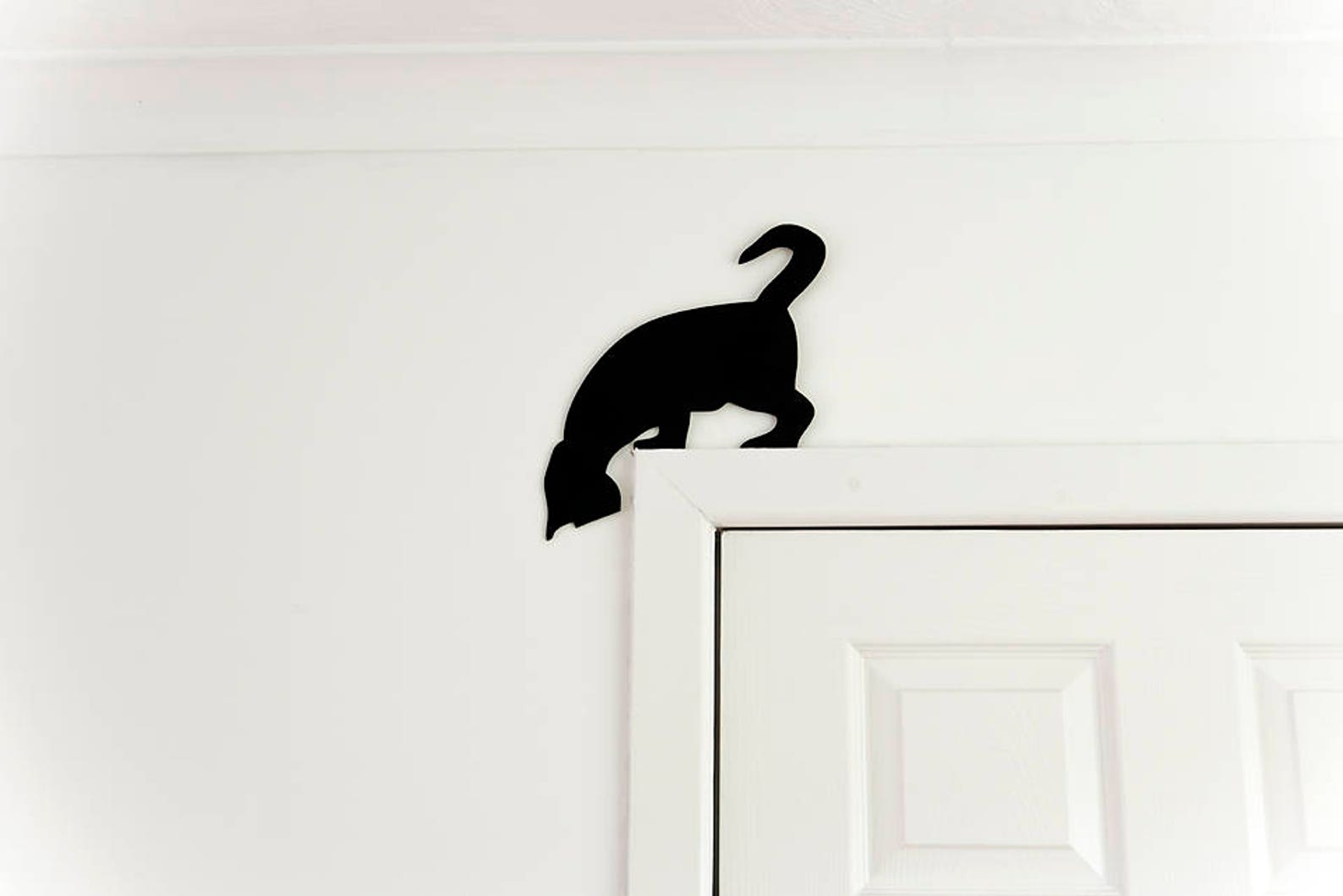 Cat Lovers Gift Door Frame Decor Black Cat Sticker Crazy Cat | Etsy