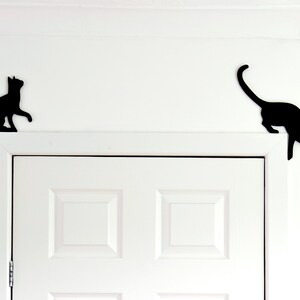 Cat Lovers Gift Door Frame Decor Black Cat Sticker Crazy Cat - Etsy