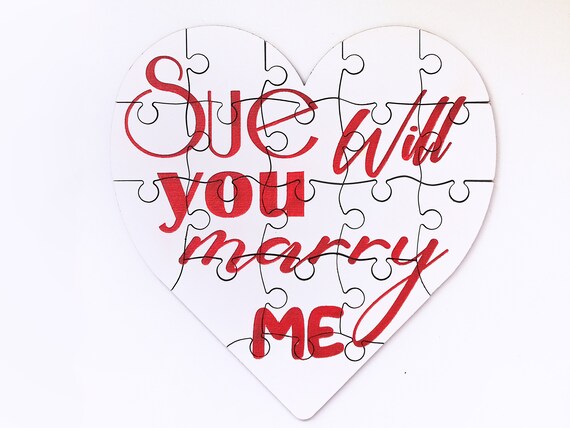 Will You Marry Me Puzzle Custom Puzzle Proposal Puzzle - Etsy