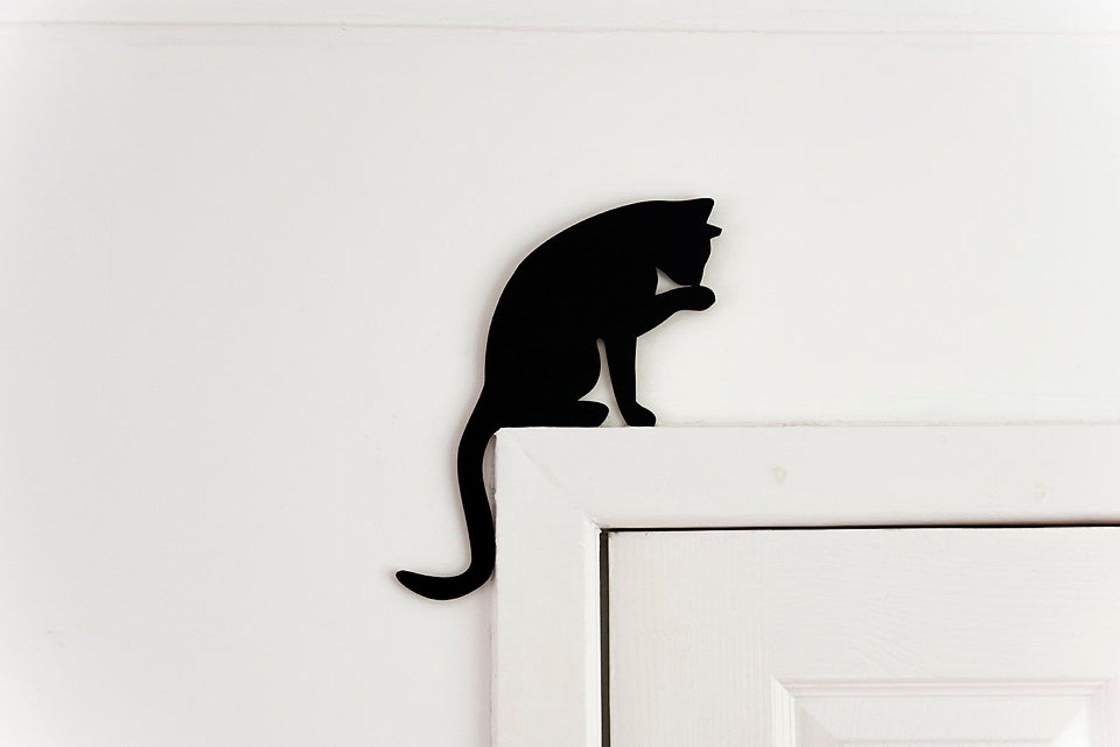 Cat Lovers Gift Door Frame Decor Black Cat Sticker Crazy Cat | Etsy