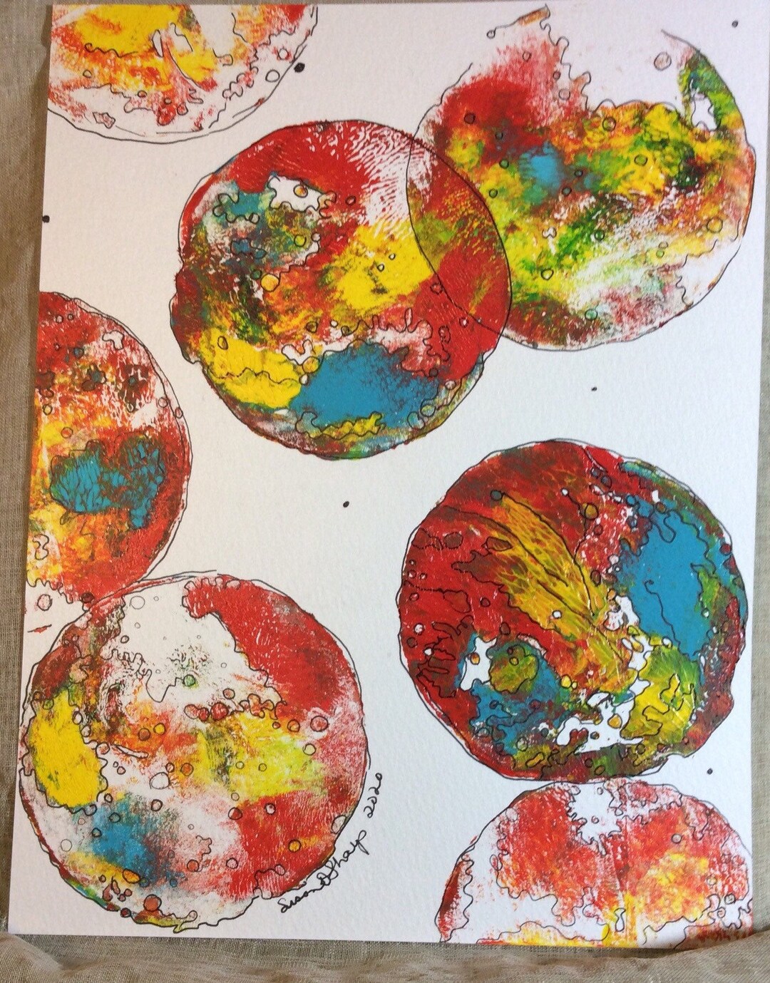 Original Painting on Paper Ready to Frame Flat Gift to Mail - Etsy UK