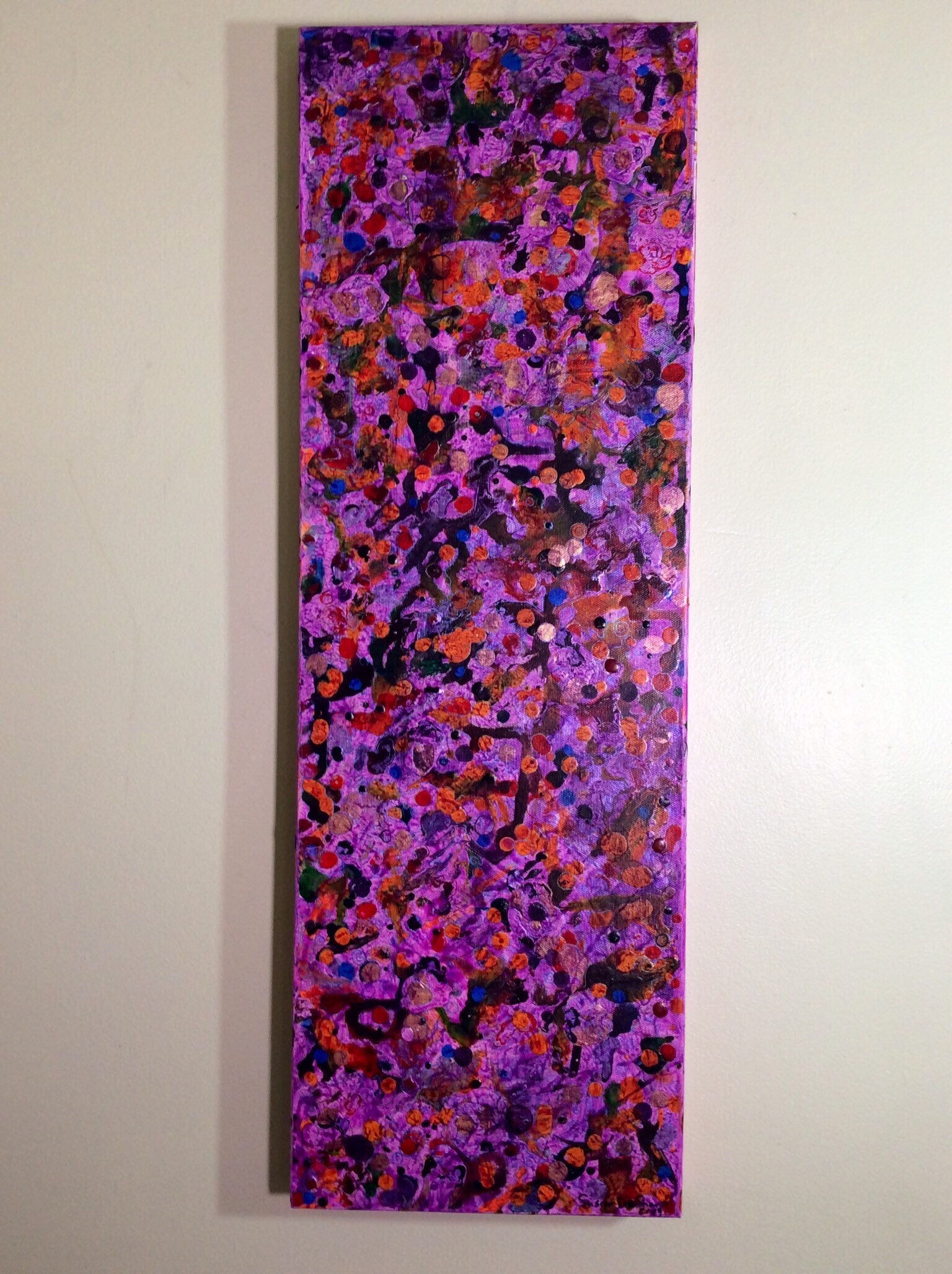 Magenta Artwork, Purple Abstract Art, Pollack Inspired Teen Girls Room ...