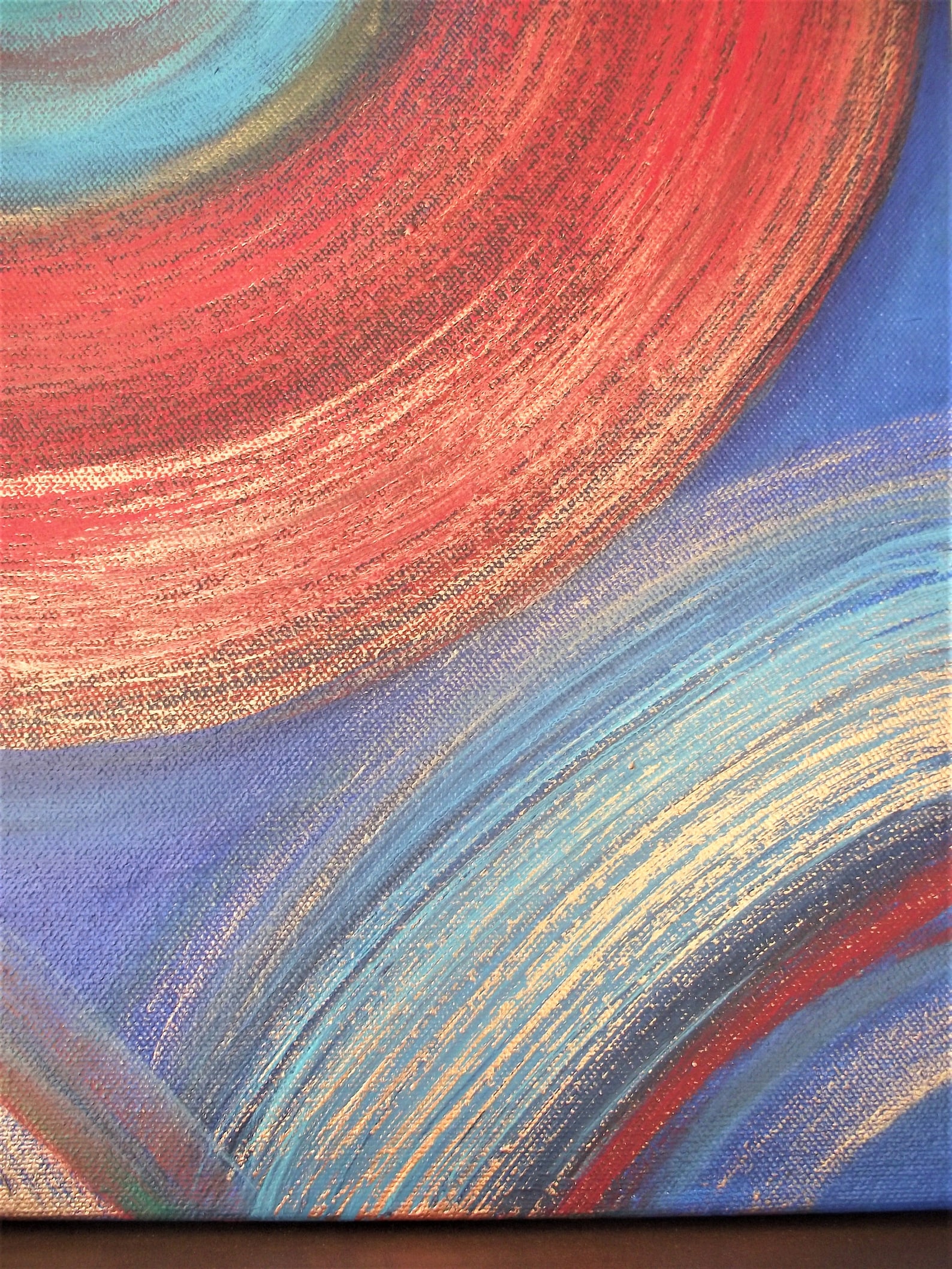 Blue Circles Painting Abstract Art Canvas Wall Art Vibrant - Etsy