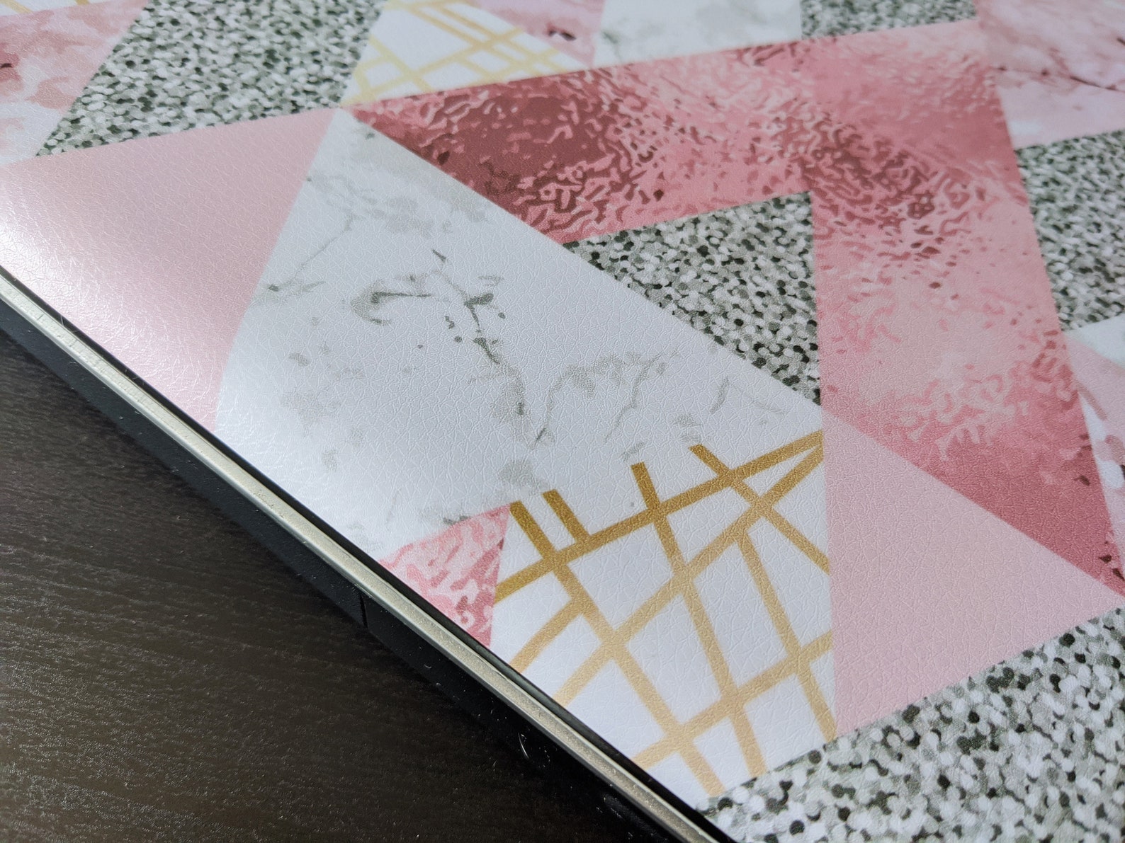 Taylorhe Laptop Skin Sticker Gold Glitters With Marble Texture - Etsy UK