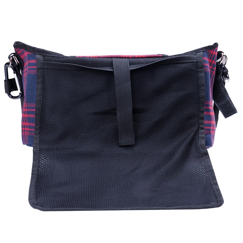 Pram Bag/organiser Handlebar Console Tartan Pattern Red/black - Etsy UK