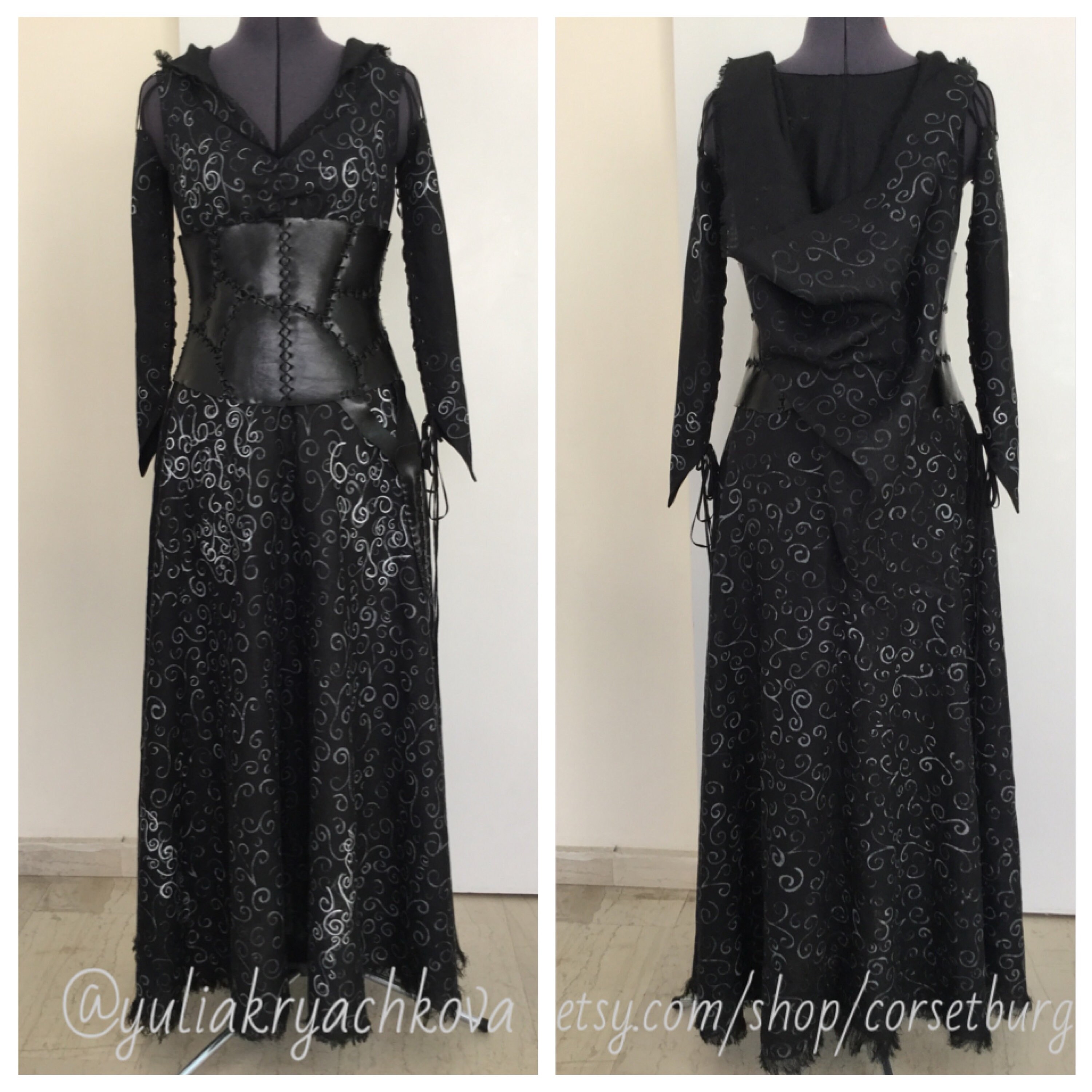 Custom made Bellatrix Lestrange cosplay costume dress corset | Etsy