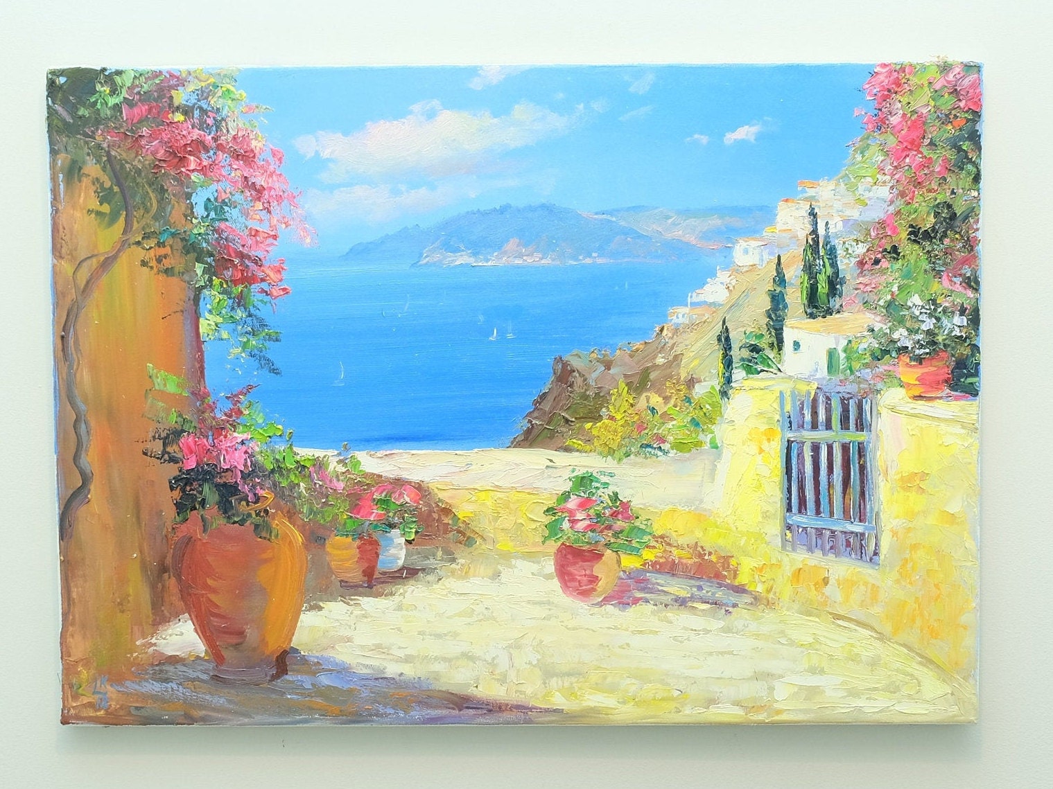 Art & Collectibles Painting Wall art Italian Riviera original oil ...