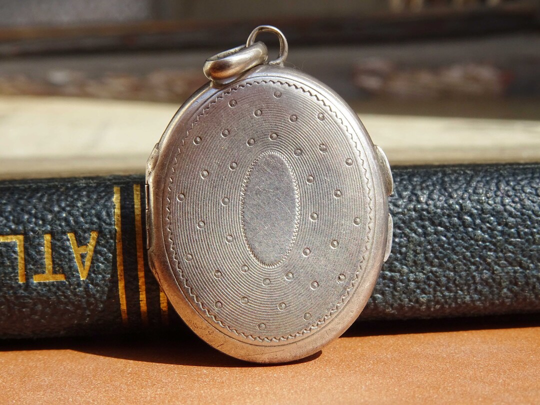 Victorian Locket, Silver Plated Locket, Mourning Locket, Photo Locket ...