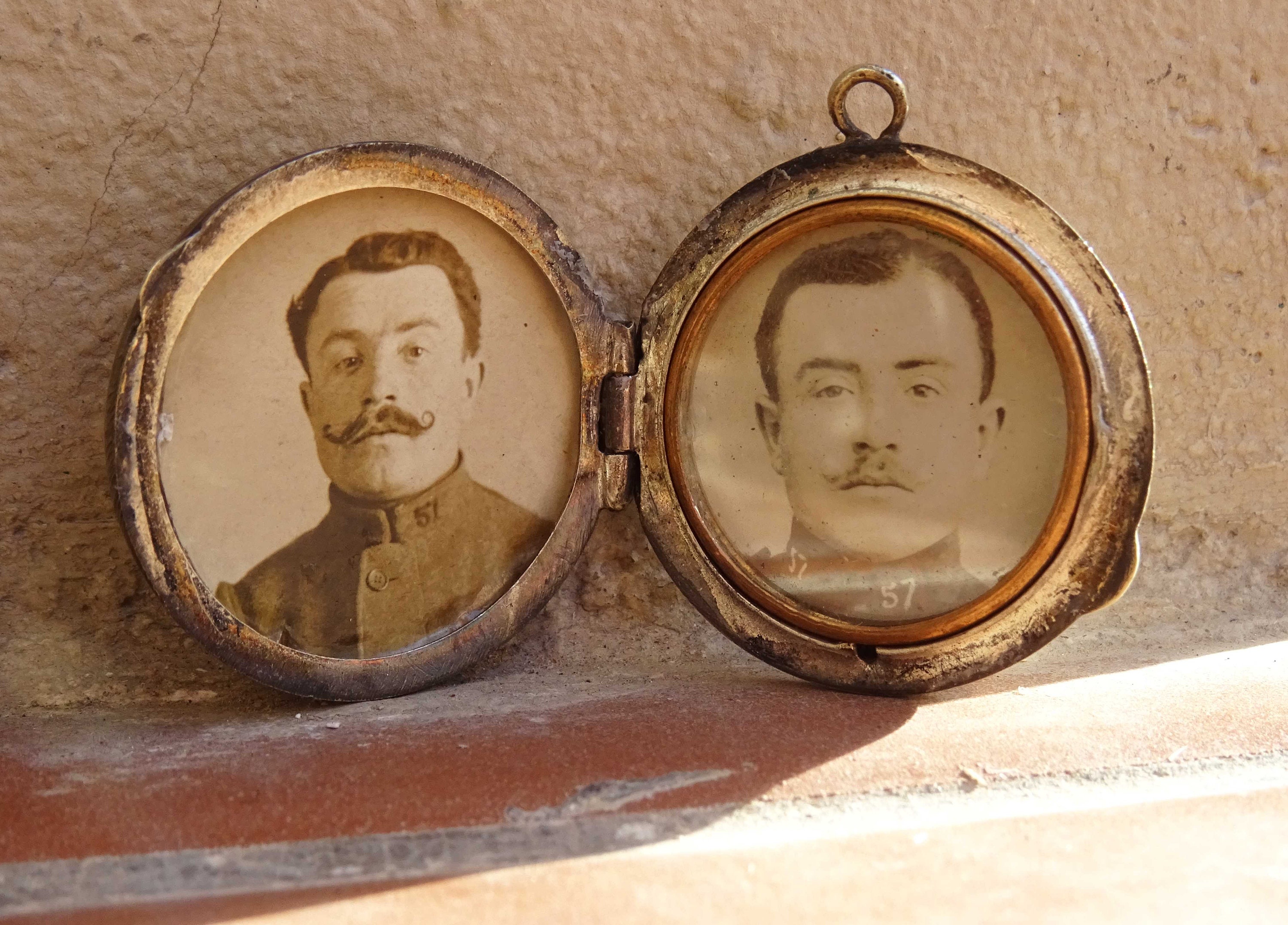 Antique WWI Soldier Locket, Edwardian Silver Locket, Art Nouveau Locket ...