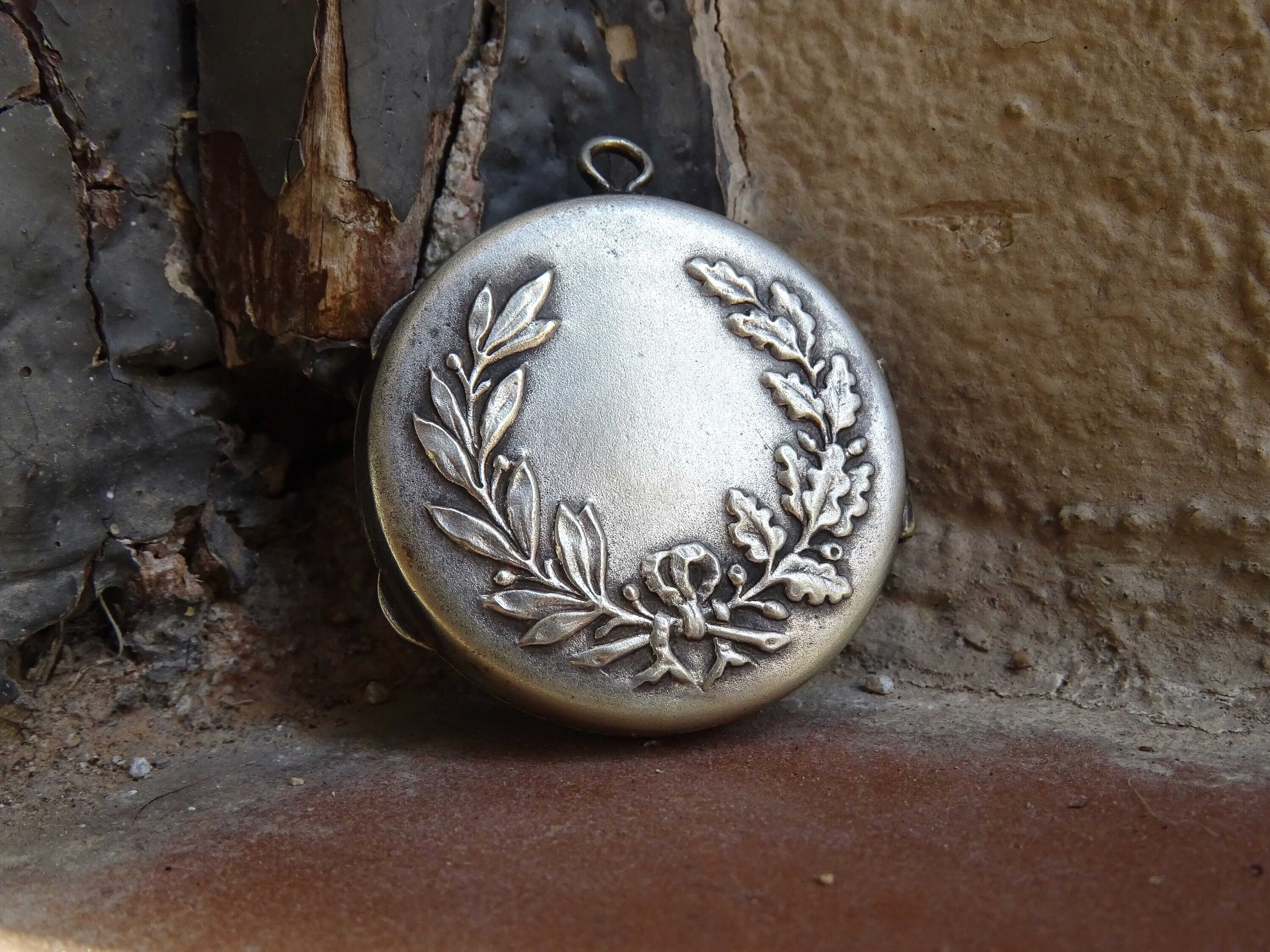 Antique WWI Soldier Locket, Edwardian Silver Locket, Art Nouveau Locket ...