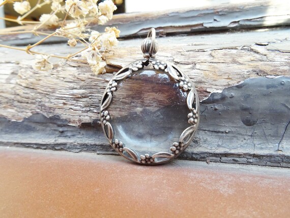 antique victorian silver plated locket, french mourni… - Gem