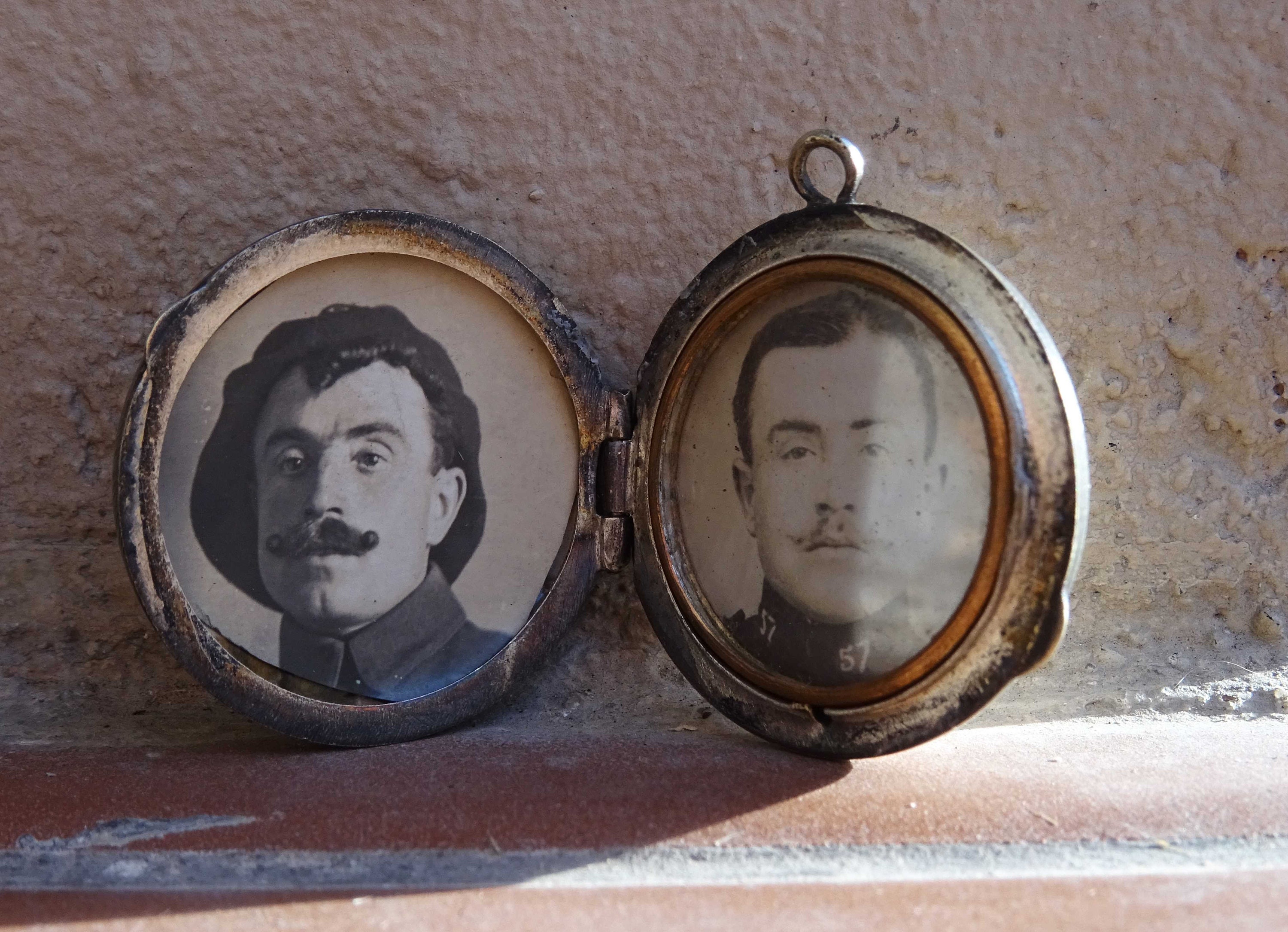 Antique WWI Soldier Locket, Edwardian Silver Locket, Art Nouveau Locket ...