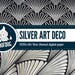 Art Deco Silver Foil Digital Paper | Silver Foil Wallpaper Pattern ...