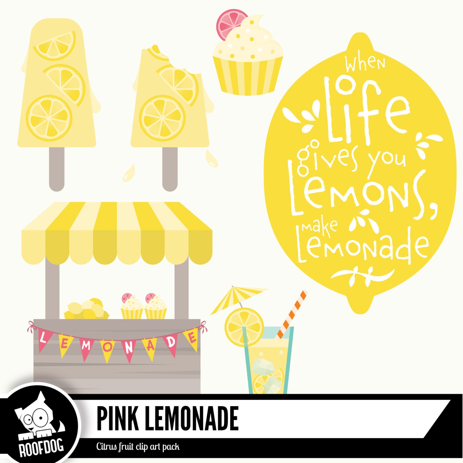 Pink Lemonade Summer Clipart Lemonade Stand Digital Clip Art - Etsy
