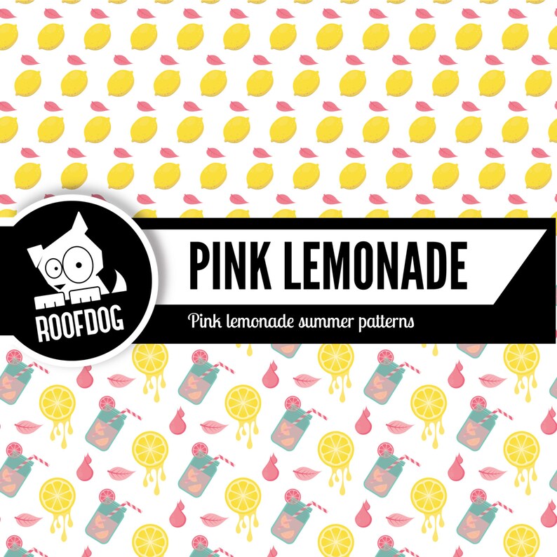Pink Lemonade Digital Paper Pink Lemonade Stand Pattern | Etsy