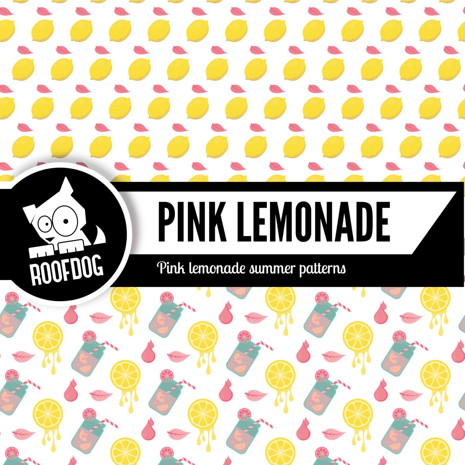 Pink Lemonade Digital Paper Pink Lemonade Stand Pattern | Etsy