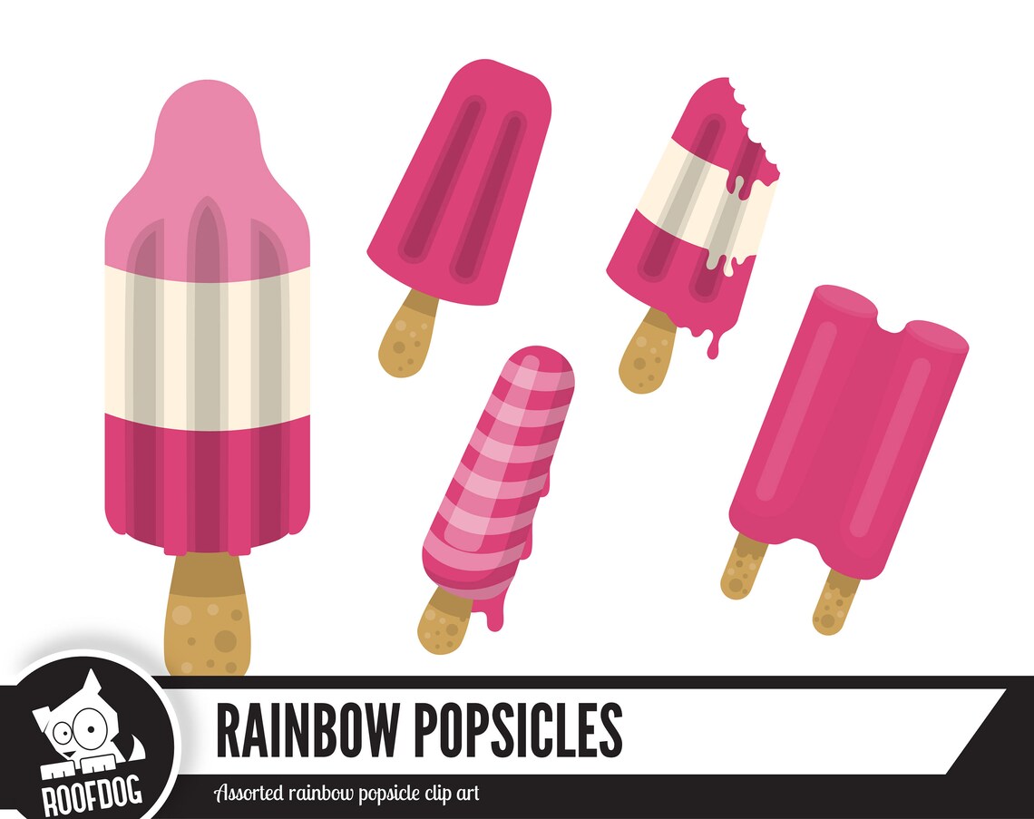 Popsicle Clipart Summer Clip Art Rainbow Popsicle Clip Art - Etsy UK