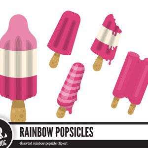 Popsicle Clipart Summer Clip Art Rainbow Popsicle Clip Art - Etsy UK