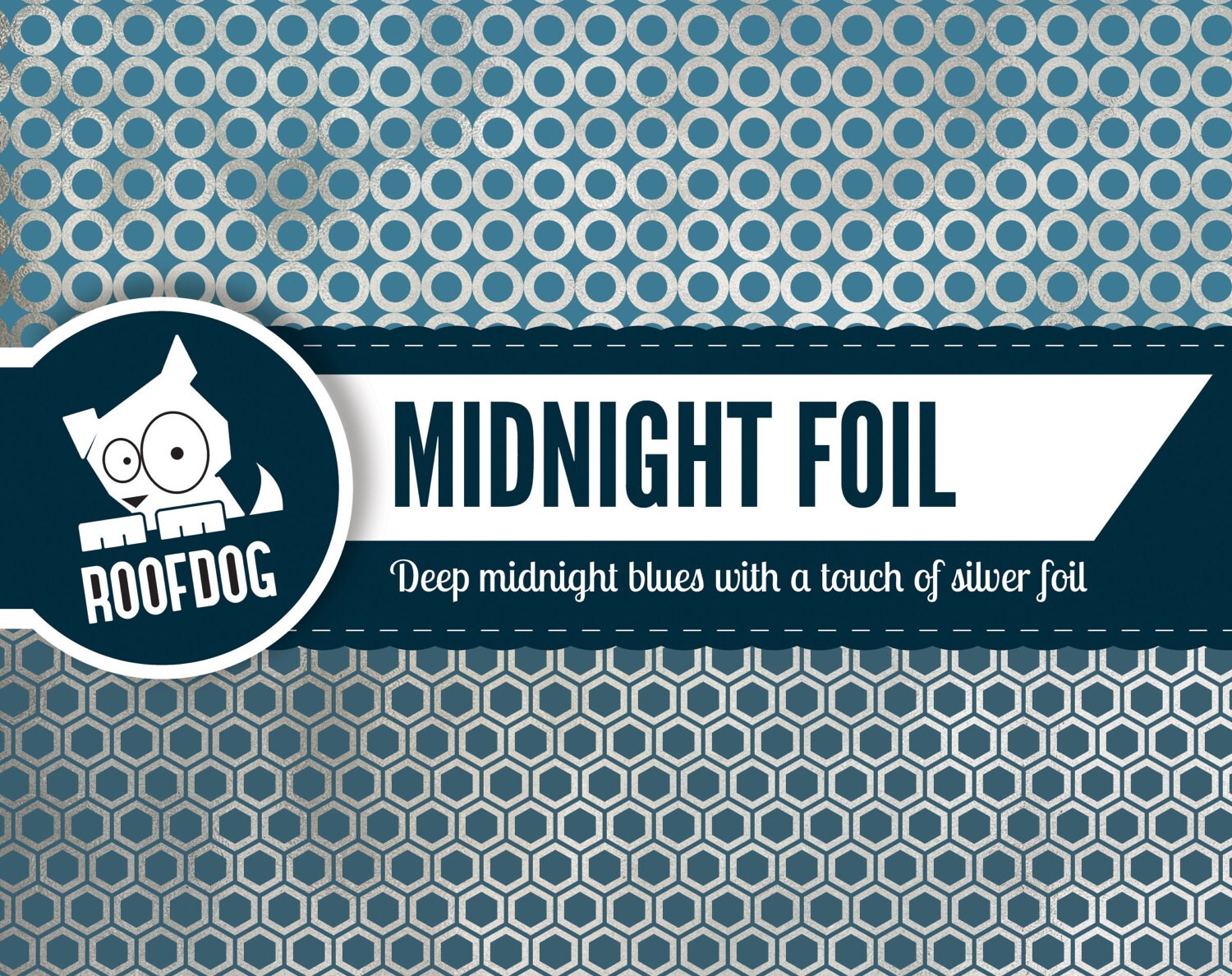 Silver Foil Digital Paper Silver Foil Midnight Digital - Etsy