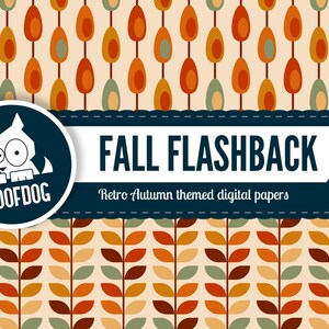 Fall Digital Paper | Retro Autumn Patterns | Autumn Digital Paper Pack ...