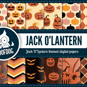 Halloween Digital Paper | Spooky Digital Paper | Jack O'lantern Digital ...