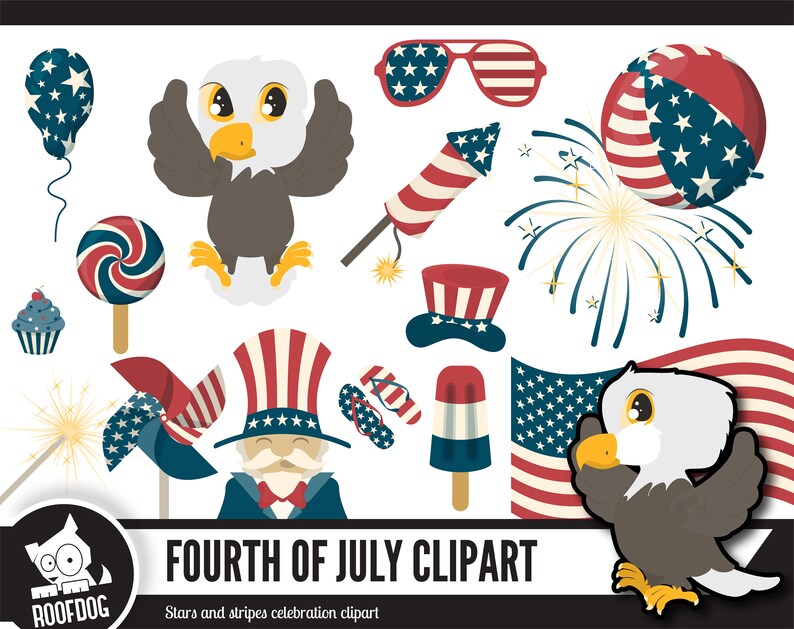 USA Clipart 4th of July Clip Art Independence Day Stars and Stripes ...