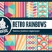 Vintage Rainbow Digital Paper | Retro Rainbow | 1960s Rainbow | 1970s ...