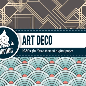 Art Deco Digital Paper | 1930s Art Deco Patterns | 1920s Wallpaper ...