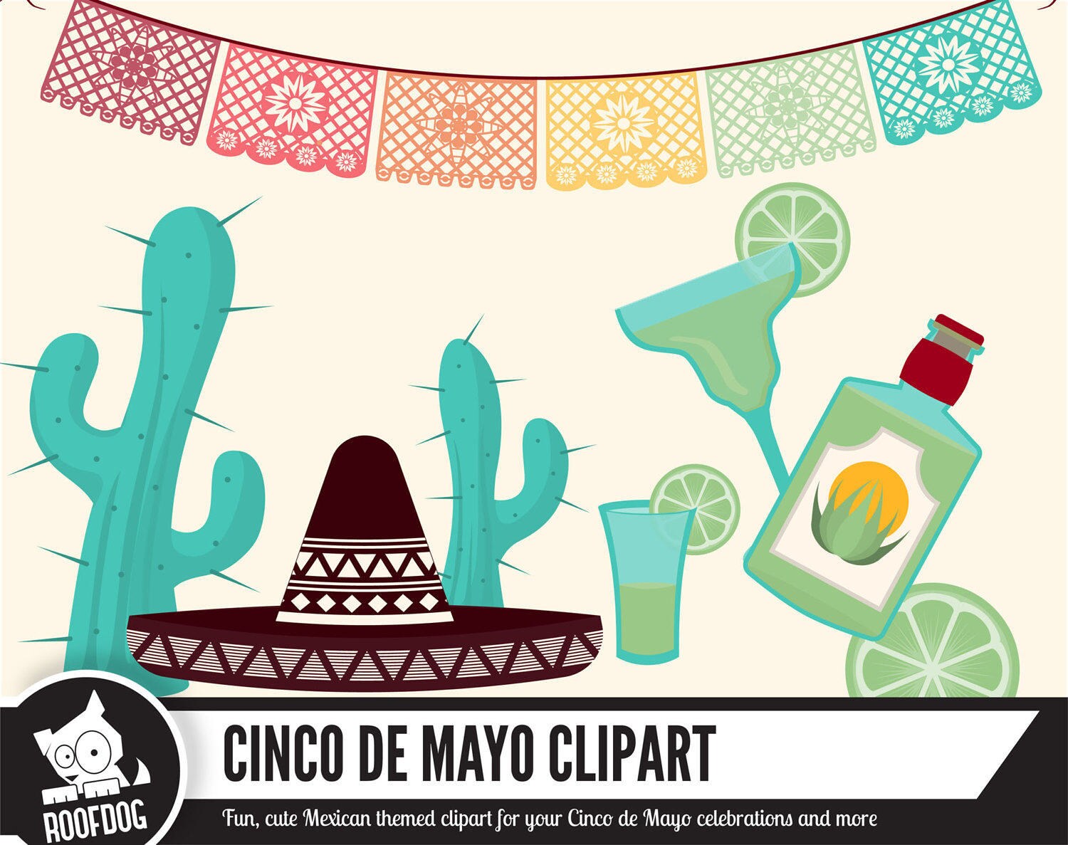 Cinco De Mayo Clipart Mexico Scrapbooking Taco Tuesday - Etsy