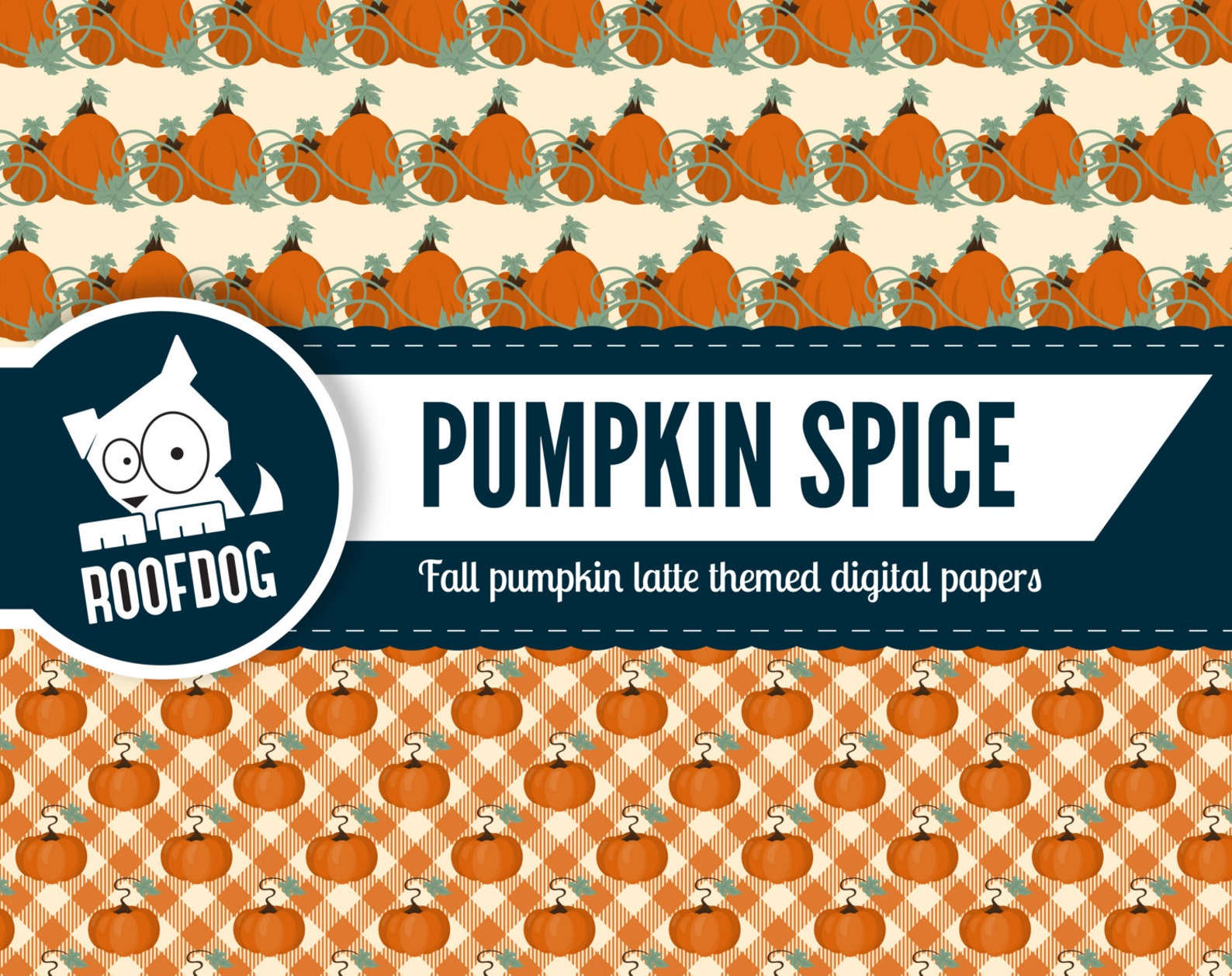 Pumpkin Spice Digital Paper Pumpkin Spice Latte Pumpkin - Etsy