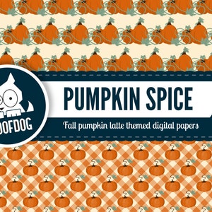 Pumpkin Spice Digital Paper | Pumpkin Spice Latte | Pumpkin Fall ...