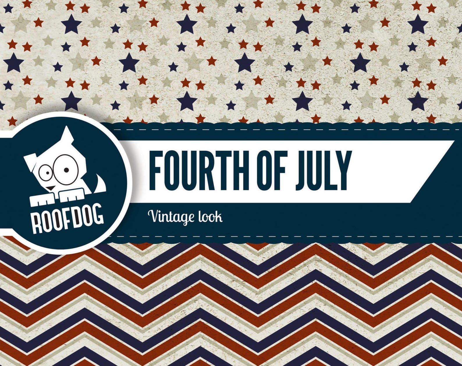Fourth of July Digital Paper Vintage Independence Day - Etsy
