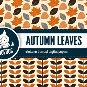 Autumn Digital Paper | Fall Digital Paper Pack Retro Autumn | Fall ...