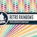 Vintage Rainbow Digital Paper | Retro Rainbow | 1960s Rainbow | 1970s ...