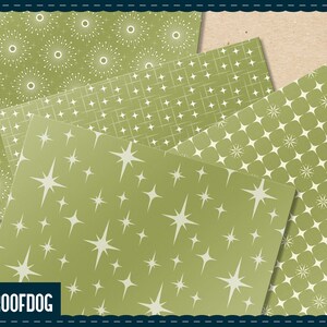 Mid-century Modern Starburst Digital Paper | Mid-century Modern Atomic ...